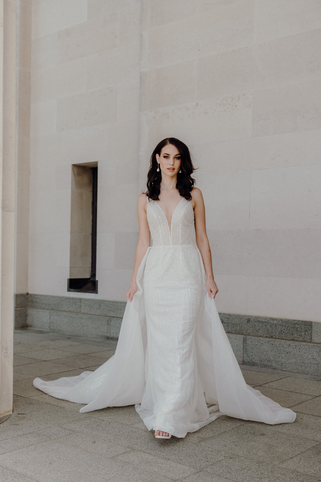 Sheath bridal dress designer wedding gown | Jessica Couture – Jessica ...